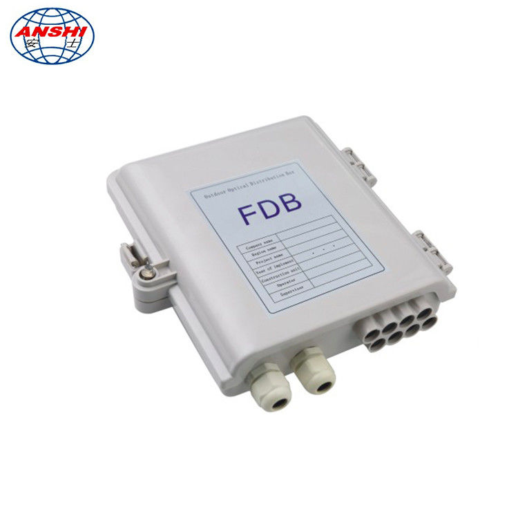 8 core Wall Mount Fiber Distribution Box with PLC splitter waterproof ...
